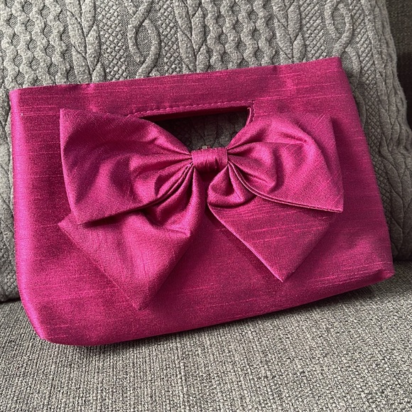 Bags | New Pink Bow Detail Clutch Purse | Poshmark